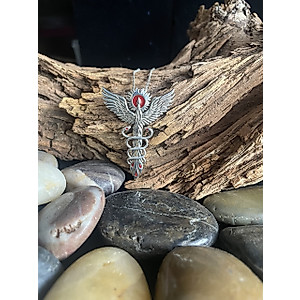 Jewelry Trends Rising Phoenix Fire Bird with Snakes Sterling Silver Pendant Necklace