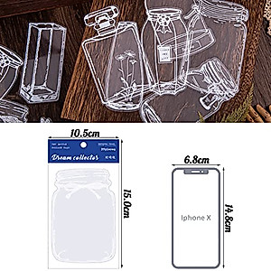 80 PCS Transparent Dried Flower Bookmarks, Flower Bookmark Maker, DIY Dried Flower Bookmark, Glassware Stickers Flower Page Clips Bookmarks for Home School Supplies