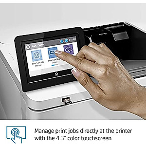 HP Laserjet Enterprise M612x Single-Function Wireless Monochrome Laser Printer, White - Print only - 4.3" Touchscreen, 75 ppm, 1200 x 1200 dpi, Auto Duplex Printing, Ethernet - Cbmou External Webcam