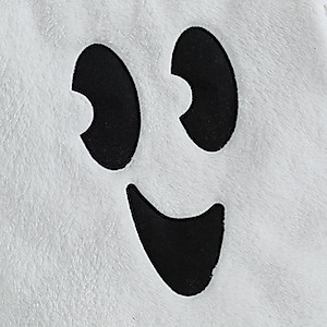BOIBOKOKO Baby Girl Boy Halloween Costumes Ghost Long Sleeve Hoodie Romper Jumpsuit Cute Baby Halloween Outfit (White, 0-3 Months)