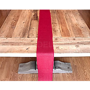 CleverDelights 6" Red Burlap Roll - Finished Edges - 10 Yards - Jute Burlap Fabric