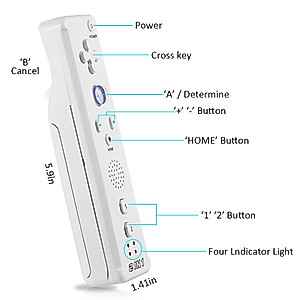 Suily Built-in Motion Plus Remote + Nunchunk Controller 2 in 1 Set Compatible for Wii (2* Black Set)