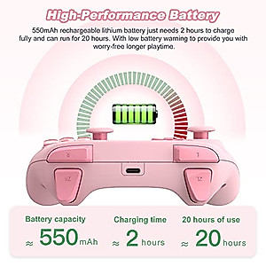 PXN Wireless Switch Controller - is compatible with Switch/Switch Lite/OLED - It is a Switch Controller with features including Turbo, Wake-up, NFC, Motion, and Vibration. (Note: iOS devices with
