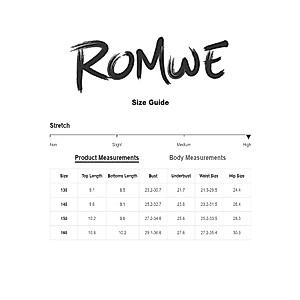 Romwe Girl's 2 Piece Swimsuit Sport Solid High Waist Bikini Set Bathing Suit Blue Solid Plain 160