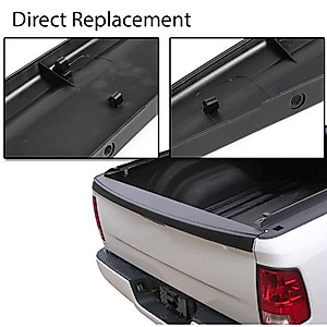 PIT66 Tailgate Molding Cap, Compatible with 09-18 Dodge Ram 1500(2019 Dodge Ram 1500 Classic Body Style)/10-18 Ram 2500 & 3500, 55372052AH/TO1904100, Tailgate Cap Spoiler Moulding Protector Top Cover