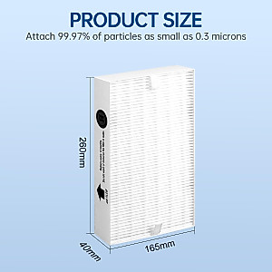 HPA300 Replacement Filters Compatible with Honeywell Filter R3 R2 R1 HRF-R3 HRF-R2 HRF-R1 HPA090 HPA094 HPA100 HPA101 HPA104 HPA200 HPA201 HA202 HPA204 HPA304.3Pcs True HEPA Filters