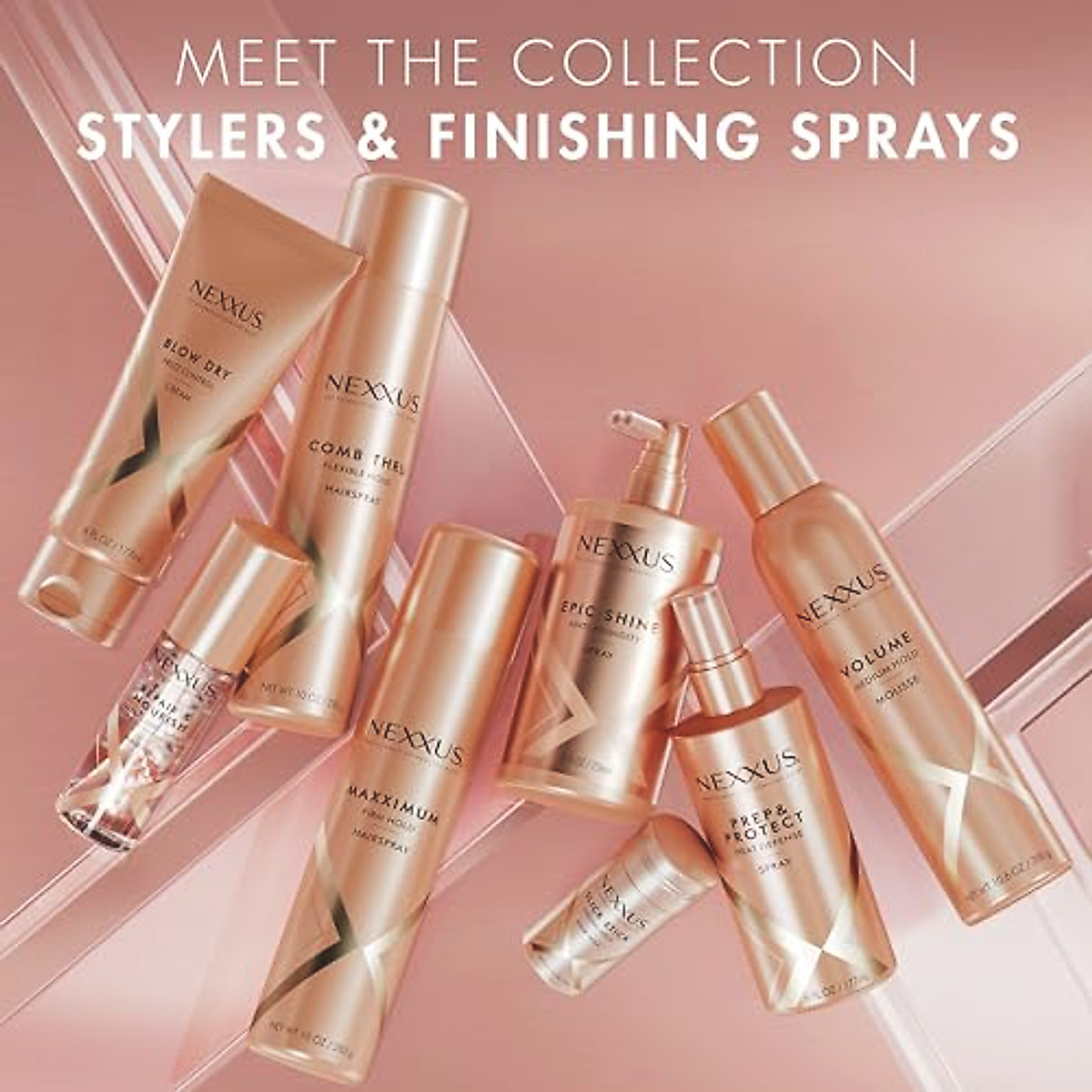 Nexxus Flexible Hold Hairspray Comb Thru for a Lightweight, Brushable Hold, with StyleProtect Technology 10 oz