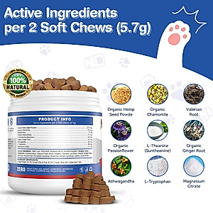 Calming Chews for Dogs - Dog Anxiety Relief - Dog Calming Treats - Dog Calming Chews 120 Count - Chicken Flavor