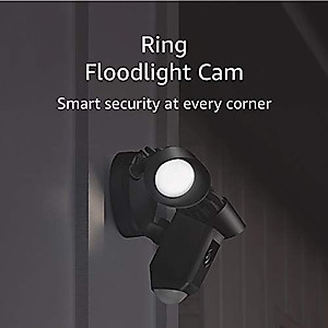 Ring Floodlight Camera Motion-Activated HD Security Cam Two-Way Talk and Siren Alarm, Black, Works with Alexa