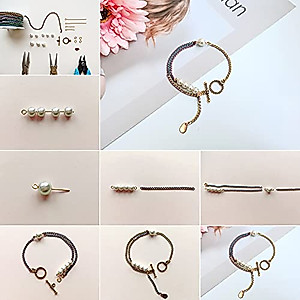 16.4 Feet Stainless Steel Curb Chain Colorful Unwelded Twisted Cable Necklace Chain Link with Spool 3x4.5mm for Bracelet Jewelry Making