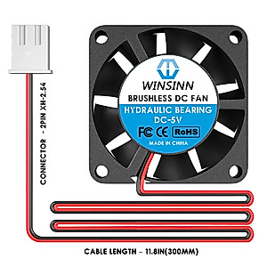 WINSINN Mini 25mm Fan 5V Hydraulic Bearing Brushless 2507 25x7mm - High Speed (Pack of 4Pcs)