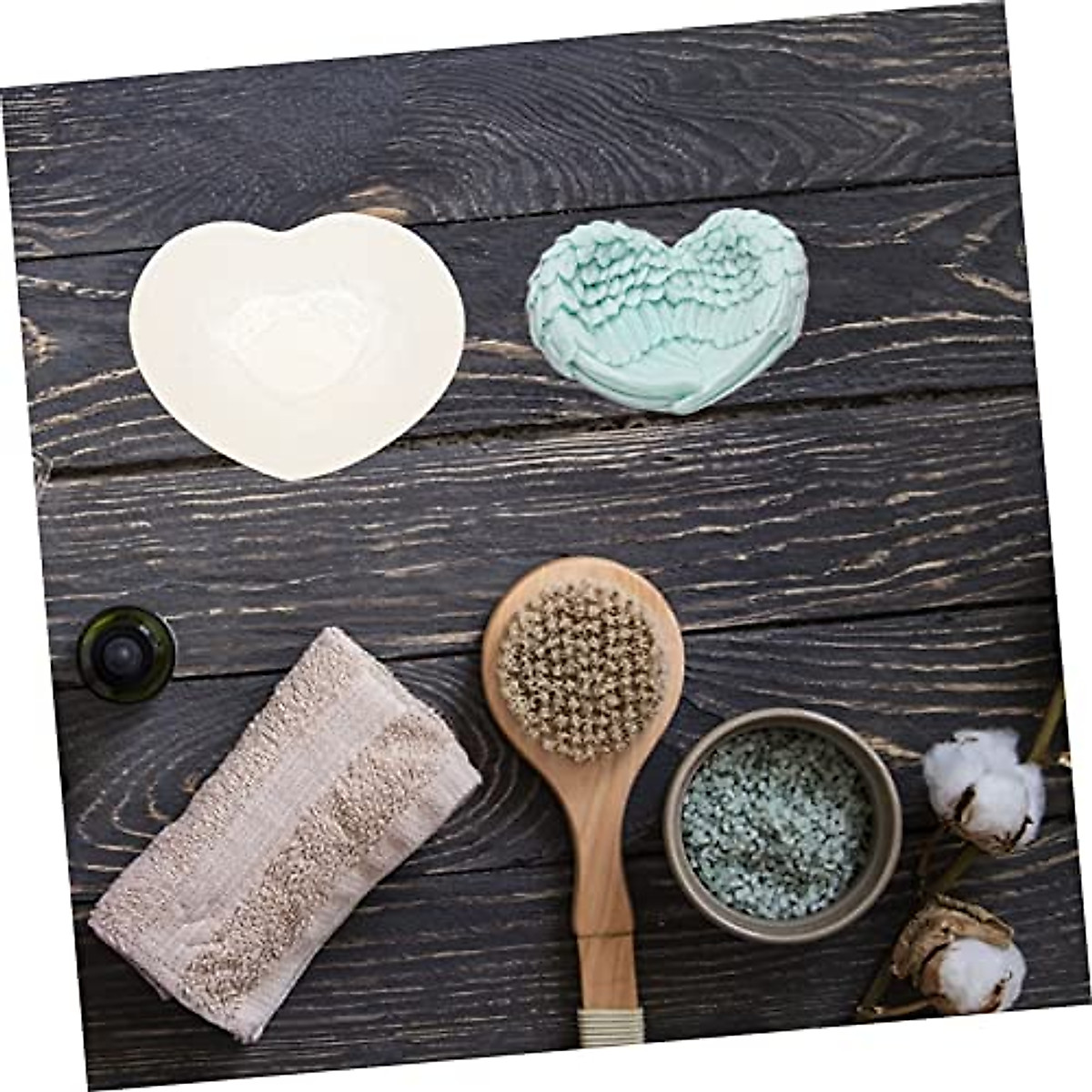 COHEALI Box Wings Angel Mold Table Top Epoxy Resin Tray Candle Silicone Mold Silicone Box Wing Resin Wing Jewelry Box Silica Gel White Storage Box DIY Mold DIY Box Casting Mold Epoxy Mold