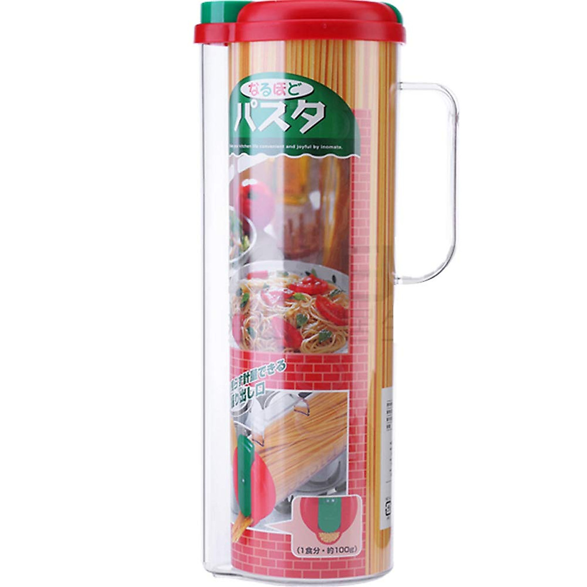 Honoen Spaghetti Noodle Pasta Storage Container, Clear Airtight Canister Cereal Crisper Box with Locking Lids, Durable and Safe, Suit for Storage of Noodles