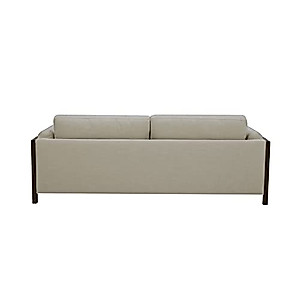 Amazon Brand – Stone & Beam Chesler Contemporary Sofa Couch with Wood Trim, 88"W, Cream