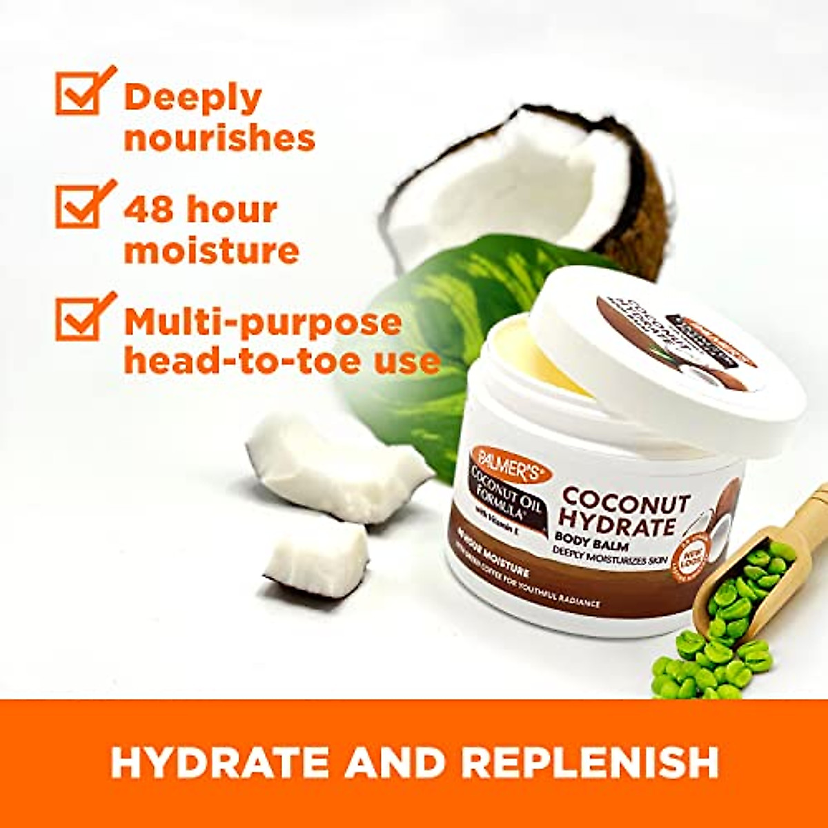 Palmer's Coconut Oil Formula Body Balm with Green Coffee Extract, 3.5 Ounce