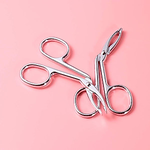 Beaupretty Eyebrow Tweezers, Scissors Shaped Eyebrow Slant Tip Tweezers Clip, Eyebrow Clip Tweezers for Lady Girls Women 2 pcs