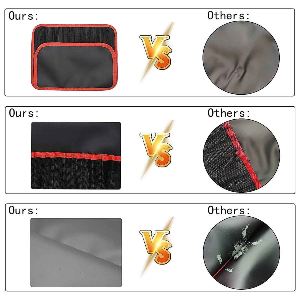 Hinature Lead Vertical Jigs Bag – Roll Up Freshwater Saltwater Artificial Bait Boat Pitching Fishing Jig Lures Fishing Tackle Storage Bag Organizer - Red