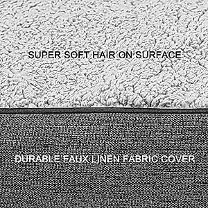 Orthopedic Dog Bed, Bolster Couch for Large Dogs, Dog Bed for Extra Large Dogs, Removable Washable Cover Pet Bed, Foam Nonskid Dog Mat