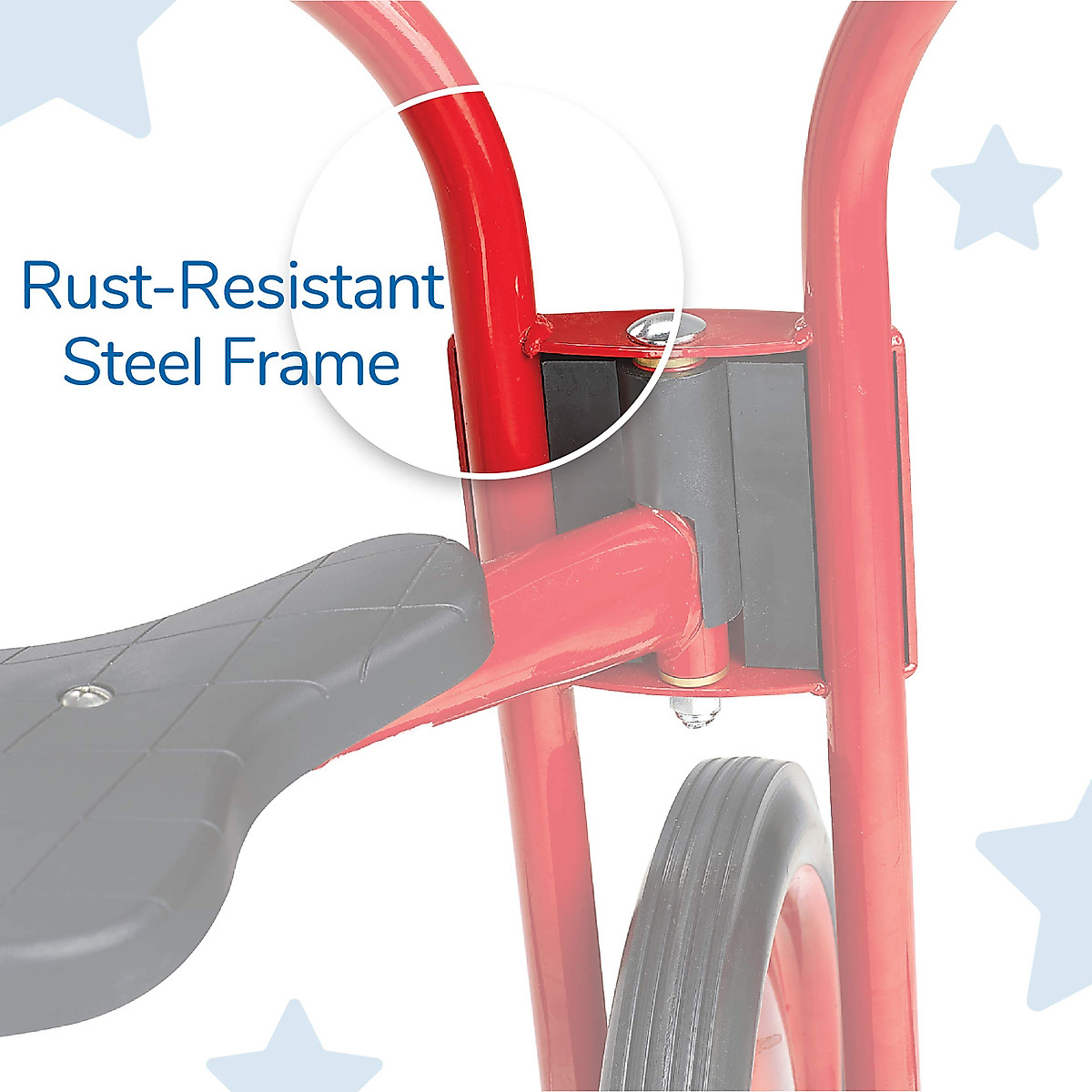 Children’s Factory ClassicRider 10” Pedal Pusher Tricycle for Kids Ages 3+, Toddler Trike for Beginner Riders, Red/ Black