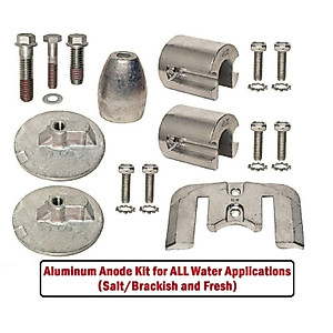 GLM Aluminum Anode Kit for Mercruiser Bravo 3 III Stern Drives 2004 & Up Replaces OEM 888761Q02 888761Q04