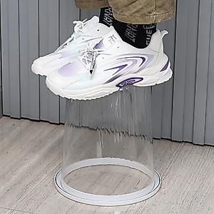 Waikhomes 4-Pack Clear Trash Can, Plastic Wastebasket 4 Gallon Round Garbage Container Bin Fits Under Desk/Sink/Cabinet