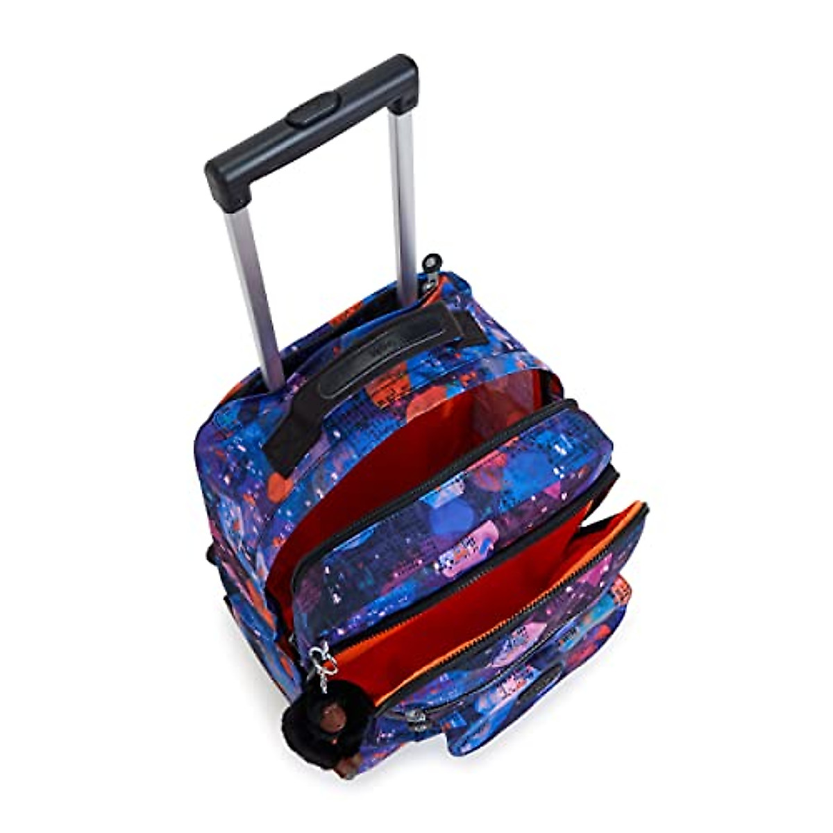 Kipling Women's Sanaa Large Rolling Backpack, Adjustable Padded Straps, Slide-Up Handle, Crinkle Nylon Backpack