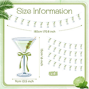 Dispowreath 4 Pcs Martini Party Banner Bar Themed Bachelorette Party Decoration Hanging Sign for Martini Birthday a Tini Bit Older Party Decorations (Olives)