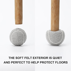 ANCKNE Walker Tennis Balls Precut Tennis Balls for Walkers 4PCS Walkers Legs Universal Precut Glide Balls, Heavy Duty Long Lasting Felt Pad Glide Coverings（Gray）