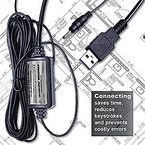 Calculated Industries 5006 Scale Master ProXE PC Interface Cable for the 6135 Scale Master ProXE, 15 feet, Black