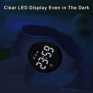 HUYVMAY Fitness Watch for Boys Girls Women, No App No Phone,1 Hour Charging for 20 Days Use, IP68 Waterproof Pedometer Watch with Alarm Clock Stopwatch Pedometer Count Steps Distance Calorie