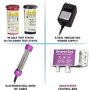 ControlOMatic SmarterSpa Saltwater Chlorine Generator with Automatic Chlorine Detection for Spas Up to 2000 Gallons