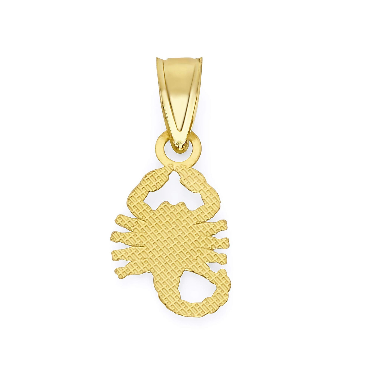 Dainty 10k Solid Gold Scorpion Pendant for Necklace, November Zodiac Scorpio Charm Jewelry Gift for Fashion Wear