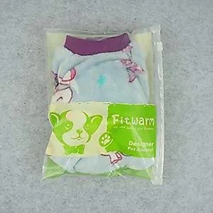 Fitwarm Unicorn Pet Clothes for Dog Pajamas Coat Cat PJS Jumpsuit Soft Velvet Purple Large