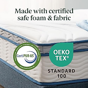ZINUS 8 Inch Spring Sensation Hybrid Mattress [New Version], King, Fiberglass Free, Medium Firmness, Durable Support, Certified Safe Foams & Fabric, Mattress in A Box