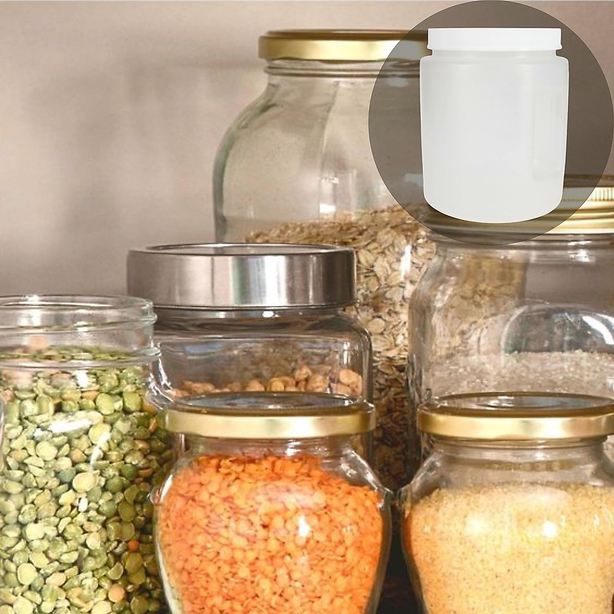 BFL Large Plastic Canisters with Twist-On Lids, 2Qt Storage of Dry Goods Snacks Chips Pet Food Liquid Arts Crafts Supply Garage or Workshop Organizing Household Items Transportation of Goods Pack of 6