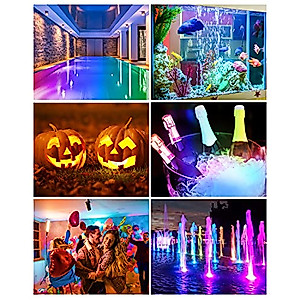 Pool Lights, 2022 New Double Layer Full Waterproof Submersible LED Lights with Magnet/Timing, 3.75" RGB Color Changing Underwater Lights for Above Ground Pools/Inground Pools, Ponds, Hot Tub, Party