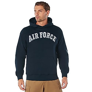 Rothco Embroidered Pullover Hoodies - Military Branch (US, Alpha, Large, Regular, Regular, Blue, Air Force)