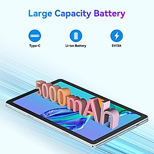OLEXEX Tablet 10.4 inch Android 11 6000mAh 1332 * 800 HD CTP 2GB ROM Quad Core RAM 32 GB WiF Bluetooth GMS Certified Tablets (Gray)