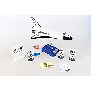 Daron Worldwide Trading Inc. Space Shuttle with Stand 3 Astronauts, American Flag and Kennedy Space Center Sign