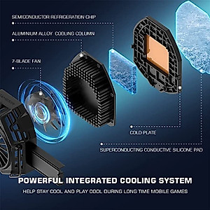 ELORES Mobile Phone Cooler, Cooling Gamepad with USB Fan, Game Controller for Mobile Phone Radiator