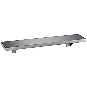 Bobrick B-298x18 Stainless Steel Shelf, 8"W x 18"L
