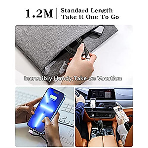 Newest [4 in 1] Multi Charging Cable 2Pack 4ft, MAGNPTER 60W 3.1A Fast Charging USB C Cable, Nylon Braided USB A/C to USB C/IP Cord, Compatible with iPhone iPad Pro/Air/Mini MacBook Galaxy S22 21 Note