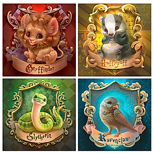 Tiwabb 4 Pack Diamond Painting Kits-5D Diamond Painting for Adults Kids- DIY Diamond Art Kits Full Drill Diamond Dots Paintings with Diamonds Gem Art and Crafts for Adults Wall Decor 11.8x11.8inch