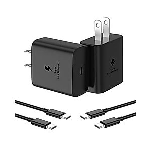 45W Samsung Charger 2 Pack Super Fast Charger Type C for Samsung Galaxy S23 Ultra Charger S22 Ultra, S23/S23+/S22/S22+/S21,Z Fold 4/Z Flip 4,Galaxy Tab S8/S8+/S7/S7+,PPS Wall Charger with 6ft Cable