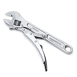 Amazon Basics Locking Adjustable Wrench, 10 inch x 2.7 inch x 0.75 inch