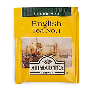 Ahmad Tea English Tea No.1 Teabags, Black Tea, 20 ct (Pack of 1) - Caffeinated & Sugar-Free