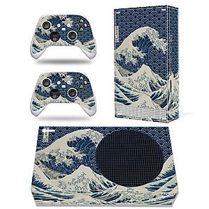 Skin Sticker for Xbox Series S Console and Wireless Controllers, Full Protective Vinyl Decal Cover Wrap for Xbox Series S (Sea Blue)