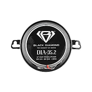 BLACK DIAMOND DIA-35.2 3.5" Coaxial Speaker Car Audio 2 Way 4-Ohm 60 Watts (2 Speakers)