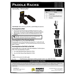 Suspenz 4-Paddle Rack, Black, 10"