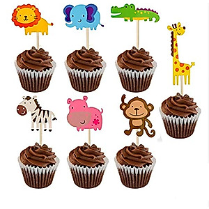 Yancan Safari Birthday Decorations Jungle Theme Party Supplies Included Birthday Banner Hat Sash Animal Balloons for Kids Boys Birthday Decor